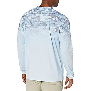 Salt Life Into The Abyss SLX Long Sleeve Classic Fit Shirt, Blue, X-Large
