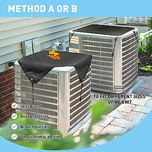 Dawod Air Conditioner Cover for Outside Units, AC Cover for Central Units, Winter Top Air Conditioner Cover for Outside AC Unit, 28 x 28 inches