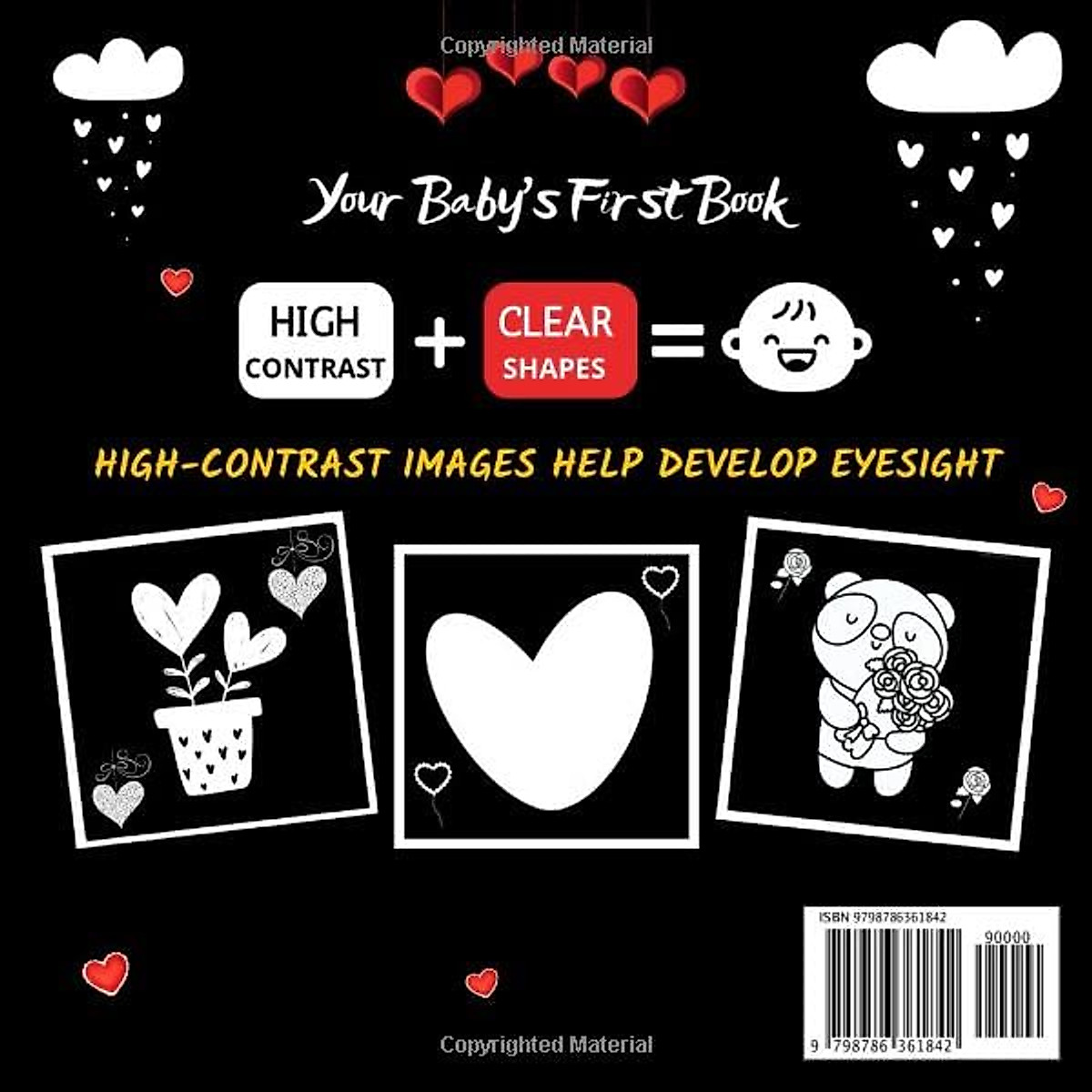 My First Valentine's Day, High Contrast Baby Book for Newborns, 0-12 Months: Simple Black and White Valentine's Themed Images to Develop Your Babies Eyesight, Great Gift for Newborns