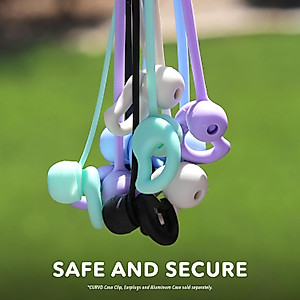 CURVD Earplug Lanyard, Soft Durable Flexible Premium Silicone Cord | Works with Most Earplugs with Removable Tips Compatible with CURVD Everyday, Loop Quiet/Engage/Experience, Vibes and More (Black)
