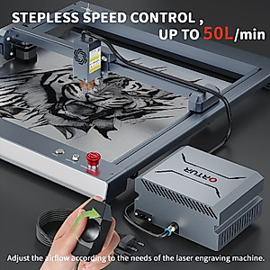 ORTUR Air Assist Pump, Adjustable 50L/min Output Air Pump Assist Kit for ORTUR Laser Master 3 and LU2-4 LF Laser Cutter and Engraver, Clean Surface and Smooth Edge, Protect Laser Lens