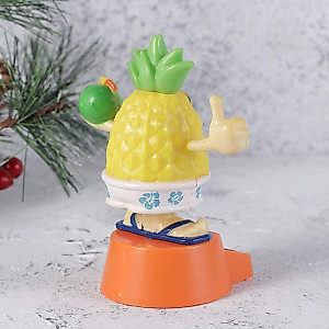 Solar Bobble Shaking Head Dancing Toy Pineapple Figure Statue Car Dash Board Ornaments for Car Vehicle Decoration