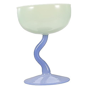 NOLITOY 3pcs Yogurt Fancy Party Sundae Dish Trifle Birthday Champagne Parfait Cereal Salad Wedding Cream Bowls Dessert Pudding Glass Condiment Blue Cup Home Decorative Footed Wine