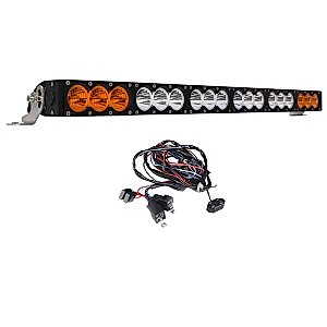 Single Row LED Light 32 Inch 180w Dual Color Off Road Light Bar White Amber Yellow Spot Flood Combo Beam LED Work Diving Light Off Road Driving Fog Work Light for Ford GMC Ram UTV