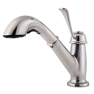 Pfister Bixby 1-Handle Pull Out Kitchen Faucet, Stainless Steel, 1.8 gpm LF5385LCS