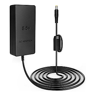 TNP PS2 Slim Power Cord Adapter - Replacement AC Charger Cable Accessories for Playstation 2 Slim - Spare Playstation 2 Power Cord 7000 9000 Series Gaming Console (Black)
