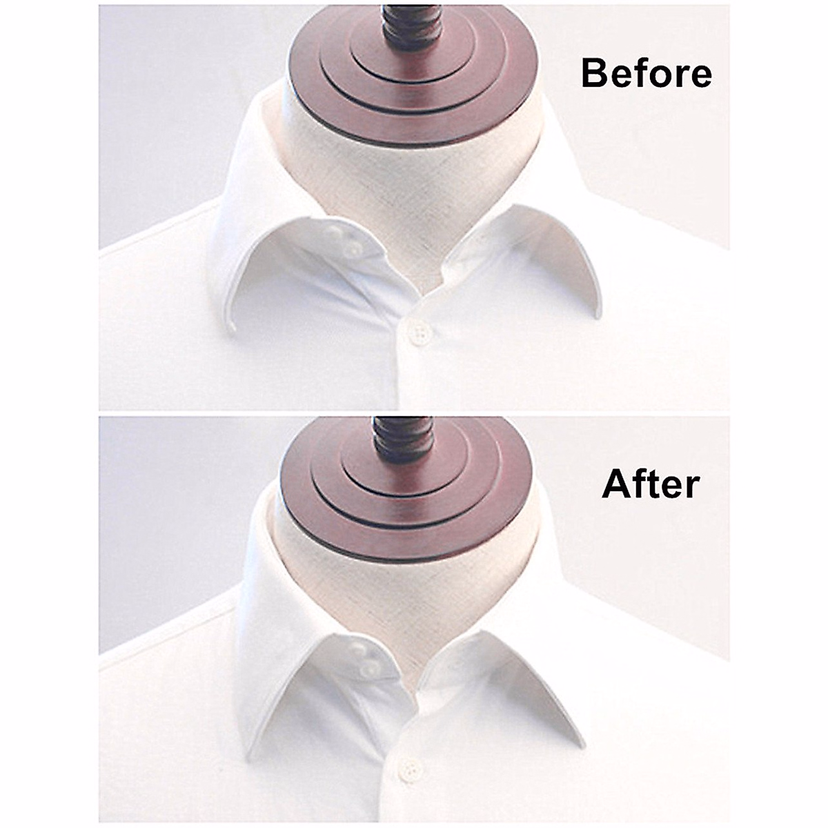 Lary 28 Pcs Plastic Collar Bones Shirt Stays in Glass Bottle Length 2 inches