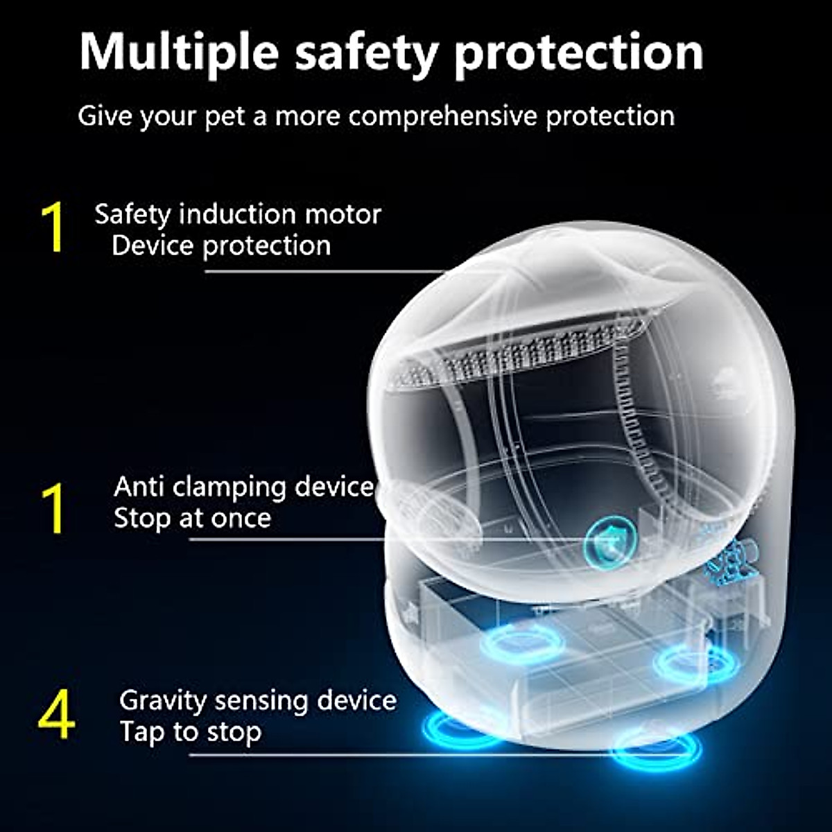 Self- Cleaning Cat Litter Box,Large Automatic Cat Litter Box for Multiple Cats,Suitable for All Kinds of Cat Litter, Odor Removal , App Control, Smart Health Monitor,Support 5g&2.4g WiFi