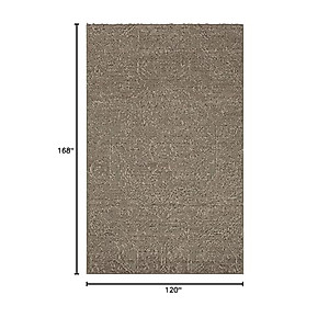 Mohawk Home Francesca Ornamental Medallion Gray 10' x 14' Shag Area Rug Perfect for Living Room, Dining Room, Office