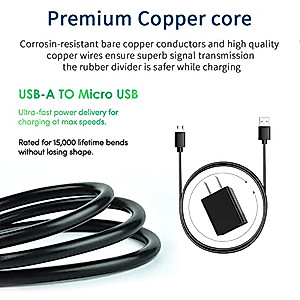 Charger Mirco USB Charging Cable Compatible with Alcatel Go Flip, Go Flip 3, Go Flip V,Alcatel Cingular Flip 2/3, MyFlip, QuickFlip, Smartflip 4052r 4051s 5044C 5002r, 1x 1c 1s X1,TCL A2/A3 Phone Cord