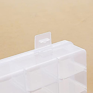 DBYLXMN 36 Jewelry Storage Hard Plastic Box Lattice Removable Partition Transparent Housekeeping & Organizers Fab Clothes Storage