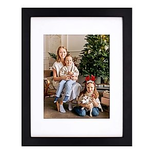 Golden State Art 11x14 Photo Wood Frame with Mat for 8x10 Picture BLACK