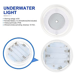 HANABASS 1 Set Suction Vase with Cup Remote Base Lamp White Fish Garden Pool Driving Underwater Ornament Tank Remoter Submersible Aquarium Light Pond Bathtub Lights Fountain for