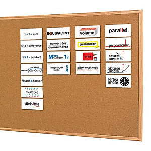 Really Good Stuff Math Vocabulary Word Wall - 45 Cards