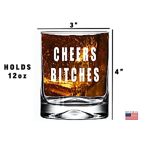 Rogue River Tactical Funny Cheers Old Fashioned Whiskey Glass Drinking Cup Gift For Him Her Mom Aunt Grandma