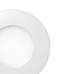 3" Ultra Slim LED Integrated Recessed Lighting Kit, 6 Watts, Energy Star, IC Rated, Dimmable, Wet Rated, White Finish, 3.25" Hole Size,91072