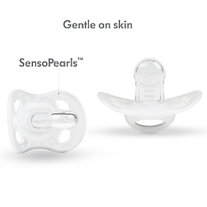 Medela Baby Pacifier | Newborn 0-2 Months | 2-Pack | Includes sterilizing case | Silicone- and BPA-Free | Supports Natural Suckling | Clear