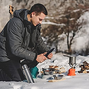 ADCODK Tactical Bowie Knife with Sheath Fixed Blade Survival Hunting Knives with Non-Slip Handle and Sharpener & Fire Starter for Camping Outdoor Adventure