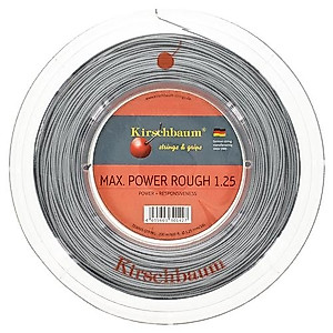 Kirschbaum Reel MAX Power Rough Tennis String, 1.30.mm/16-Gauge, Silver Grey