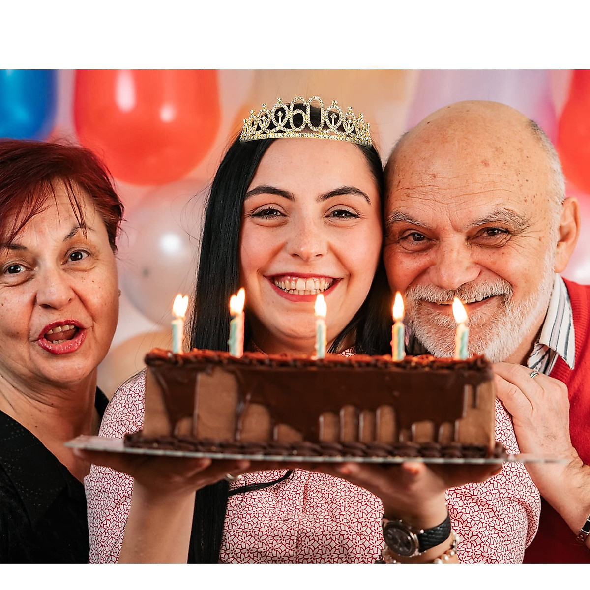 60th Birthday Sash and Tiara, Gold Tiara, 60th Birthday Gifts for Women, 60th Birthday Decorations for Women, Happy 60th Birthday Decorations