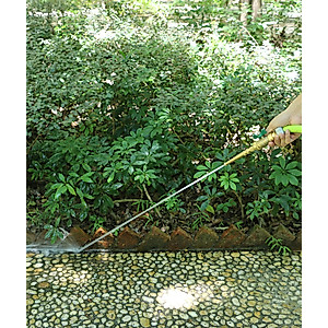 STYDDI 6" Brass Garden Water Hose Nozzle, Jet Stream Hose Nozzle with 3/4-Inch, 7 GPM 80 PSI, High Pressure Super Sweeper Nozzle For Clean Patios, Driveways, Sidewalks, Yard, Vehicles, Deck