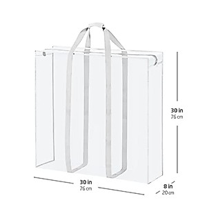 ZOBER Christmas Wrapping Paper Storage Bag Slim Design for Underbed Wrapping Paper Storage Container or Closet Storage Gift Wrap Organizer Gift Wrap Accessory Pack 30" x 30" x 8