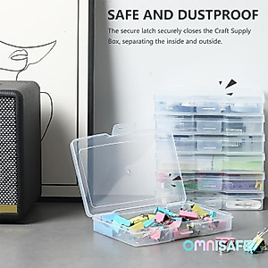 OMNISAFE 4x6 Photo Storage Cases, Plastic Craft Storage Container, Acid-Free Box for Pictures, Crafts, Scrapbooking, Photo Keeper (12)