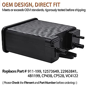 22963841 Vapor Canister Compatible with 5.3L, 6.0L, 6.2L 2004-2016 GMC Hummer Cadillac and Chevy Vehicles Suburban 1500 Yukon XL 1500 H2 Escalade Avalanche # 911-199, 12573649, 22963841
