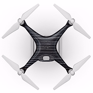 Design Skinz Design Skinz Black Wood Texture Full-Body Wrap Decal Skin-Kit Compatible with The Drone DJI Inspire 2