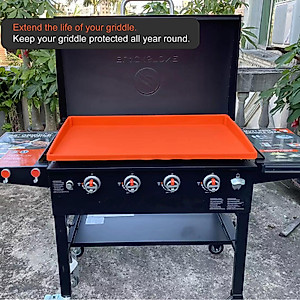 Mataytate 36" Griddle Mat Silicone for Blackstone,Heavy Duty Food Grade Silicone Mat,Reusable Griddle Partner Fits Grill Accessories,All Season Waterproof Cooking Protective Mat Rust BBQ Grill Mat