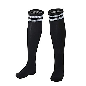 2 Pairs Soccer Shin Guards & 2 Pairs Soccer Socks for Adults and Teenagers, Protective Gear Soccer Equipment for Kids, Boys, Girls Over 12 Years Old