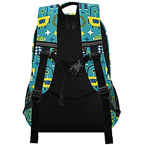 Glaphy Vintage Robots Backpack Laptop Bookbag Lightweight Travel Daypack School Backpacks for Men Women Kids