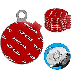 AZXYI Very High Bond Sticky Adhesive, 6 Pack Dashboard Pad Mounting Disk Adhesive Replacement Kit, Double-Sided Stickers for Suction Cup Dashboard Phone Holder & Windshield Car Mount