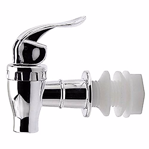 AquaNation BPA Free Replacement Cooler Faucet Water Bottle Jug Ceramic Water Crock Reusable Spigot Spout Water Beverage Lever Pour Dispenser Valve Gravity Water Tap - Chrome (1)