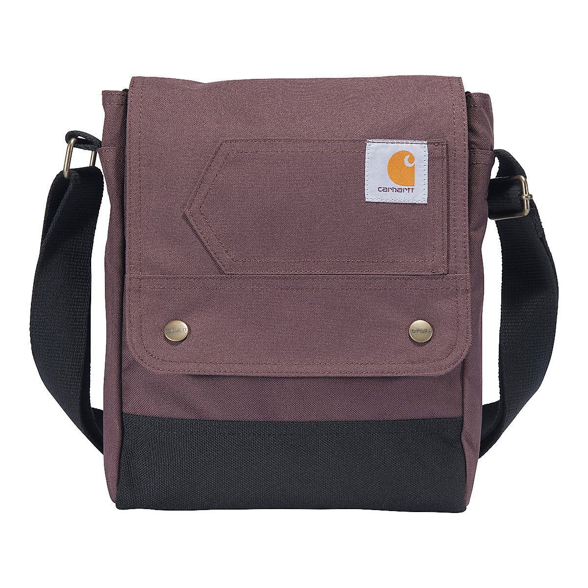 Carhartt Women's, Durable, Adjustable Crossbody Bag with Flap Over Snap Closure, Wine