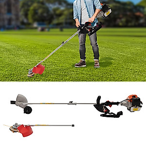 Weed Wacker, 33CC Cordless Weed Eater, 0.81kw Powered, 2-Stroke Gas-Powered Brush Cutter, Lawn Edger, Hedge Trimmer Grass Trimmer Tools for The Garden and Yard