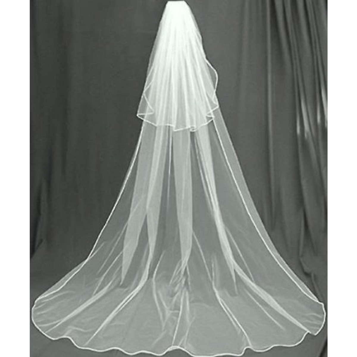 Shop Ginger Wedding 2 Tier Cathedral Royal Custom Make Crystals Rhinestones Bridal Veil Diamond White/Light Ivory