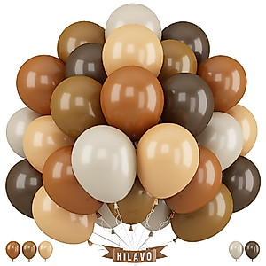 Brown Balloons Set 12 Inch Retro Brown Khaki Cream Balloons 35 Pcs Mocha Cocoa Coffee Brown Sand White Apricot Beige Nude Balloons for Neutral Bear Bridal Baby Shower Birthday Party Decorations