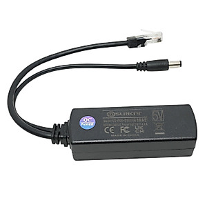 DSLRKIT DC 5V 2.4A Active PoE Splitter Power Over Ethernet 802.3af 5.5x2.1mm