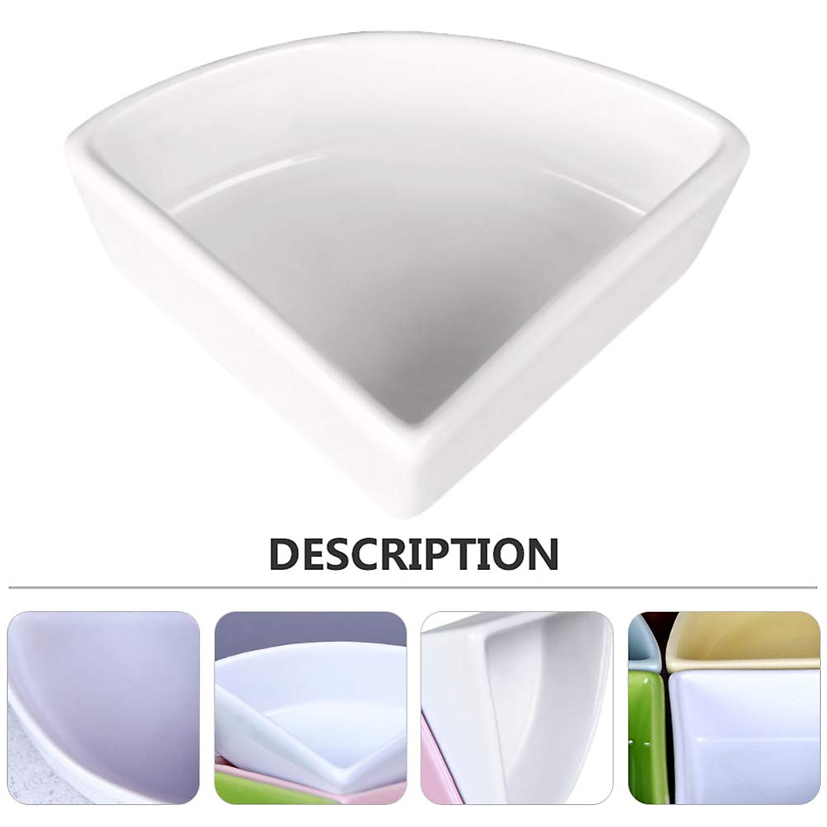 1pc Hamster Feeding Bowl Triangle Hamster Drinking Bowl Food Bowl Hamster Food Feeder Pet Supplies Hamster Bowl Ceramics Bowl Feeding Basin