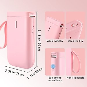 NIIMBOT Label Maker Machine with Tape, D11 Wireless Bluetooth Connection Portable Printer Mini Label Makers with Multiple Templates Easy to Use Office Home Organization USB Rechargeable