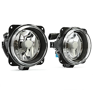 HECASA Fog Lights Bulbs Compatible with 2000-2004 Ford F-150 F150 Harley Davidson Left Right Pair Clear