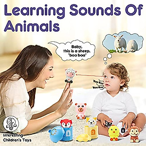 Farm Animal Toddler Toys for Baby: Kids Learning Toys 20 Pcs Finger Puppets with Counting, Matching, Bath, Role-play| Ideal Christmas Birthday Easter Gifts Stocking Stuffers for Boy Girls Toddlers 1-3