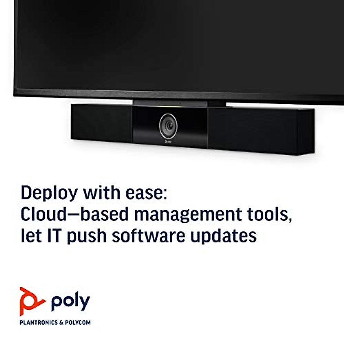 Poly Studio - 4K USB Video Conference System (Polycom) - Camera, Microphone, and Speaker Bar for Small & Medium Conference Rooms - Presenter Tracking, NoiseBlock AI, Autoframing - Teams/Zoom Certified