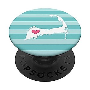 Cape Cod Heart | Cute Cape Cod Map Silhouette PopSockets PopGrip: Swappable Grip for Phones & Tablets