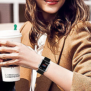 GZ GZHISY Sport Loop Nylon Band Compatible with Apple Watch Band 38mm 40mm 41mm 42mm 44mm 45mm 49mm Ultra iWatch Series 8 7 6 SE 5 4 3 2 1 Strap, Fit for iPhone Watch Band Women Men Stretchy Elastic Braided, 42mm/44mm/45mm/49mm Dark Black