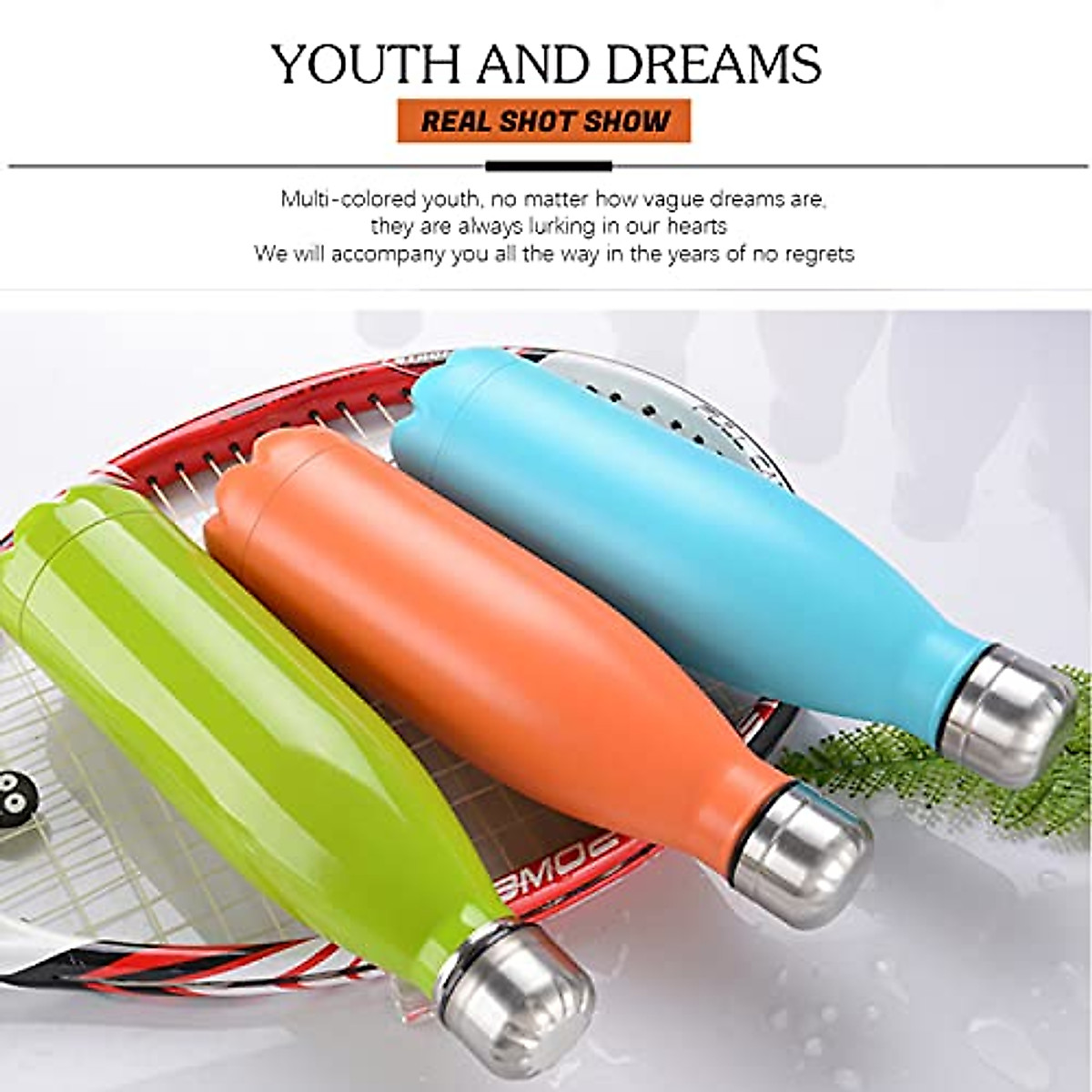 KEAECIZ Personalized Water Bottle Engraved Your Name, Custom 17oz Stainless Steel Sports Bottle Perfect for the gym and office/Outdoors Insulated Water Bottle