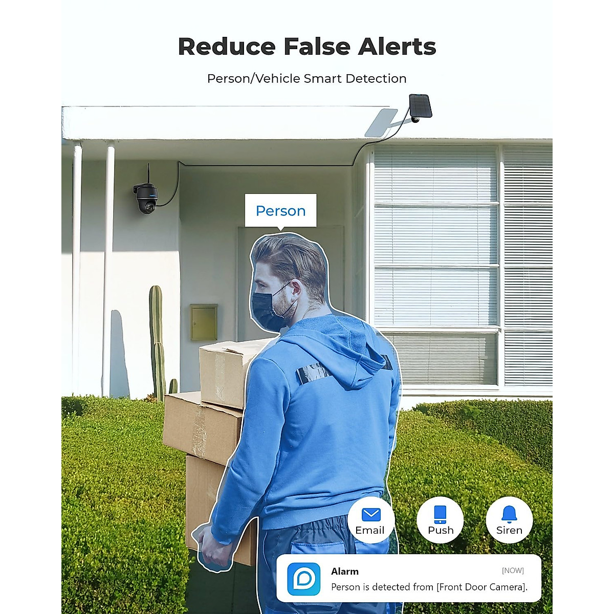 REOLINK Argus PT-B +Solar Panel (2 Pack Bundle),Security Camera Outdoor Wireless,360° Pan-Tilt View, 5MP Night Vision, 2.4/5Ghz WiFi, Solar Security Camera with Person/Vehicle Detection