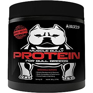 Muscle Bully Protein Supplement for Dogs - Supports Muscle Growth, Size and Recovery. Formulated for Bull Breeds (Pit Bulls, American Bullies, French Bulldogs & Bulldogs) (60 Servings)