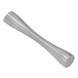 Muddler for Cocktails, Professional Stainless Steel Cocktail Muddler Food Grade One Piece Forging Drink Muddler for Kitchen Bar, Mixing Spoon Home Bar Tool(Long Handle)